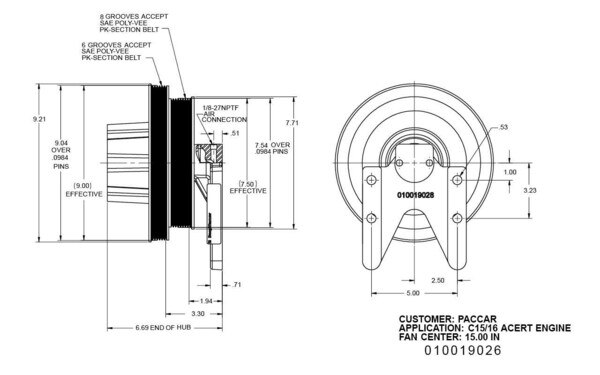 010019026 - Kit Masters - Fan Hub Assy