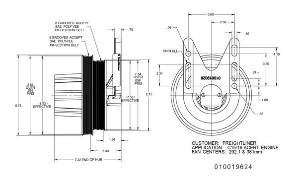 010019624X - Kit Masters - Re-Man K-Series Fan Hub Assembly