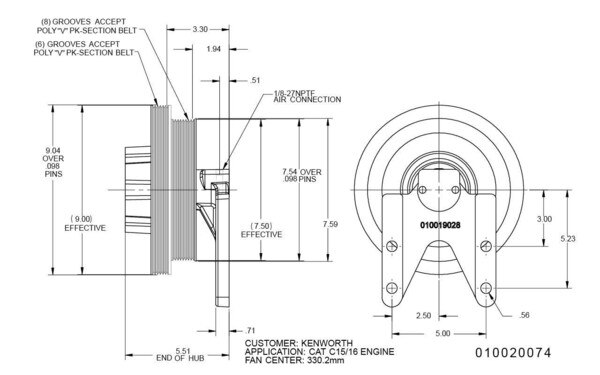 010020074 - Kit Masters - Fan Hub Assy