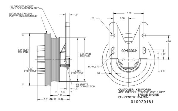 010020181 - Kit Masters - Fan Hub Assy