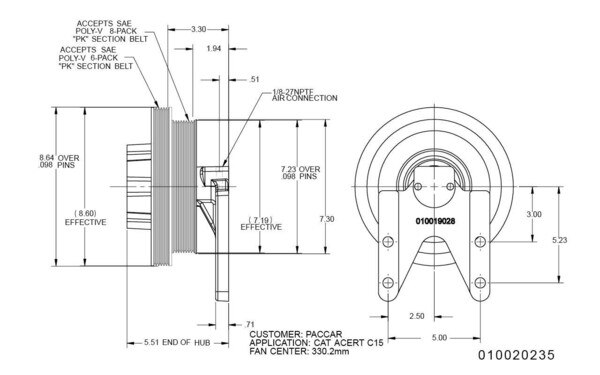 010020235 - Kit Masters - Fan Hub Assy