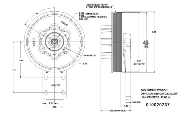 010020237 - Kit Masters - Fan Hub Assy