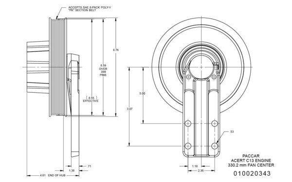 010020343 - Kit Masters - Fan Hub Assy