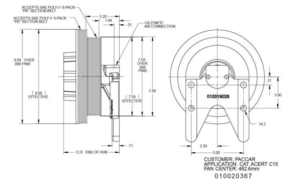 010020367 - Kit Masters - Fan Hub Assy
