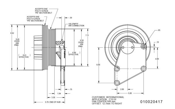 010020417 - Kit Masters - Fan Hub Assy
