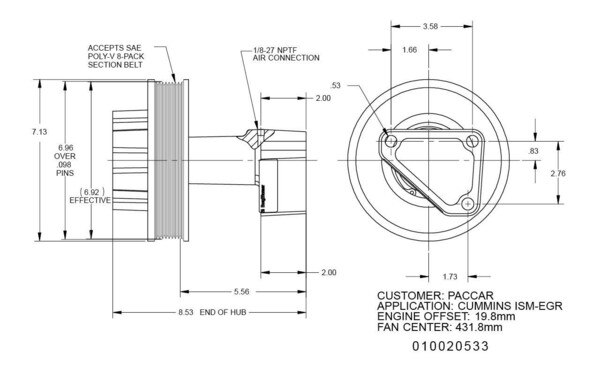010020533 - Kit Masters - Fan Hub Assy