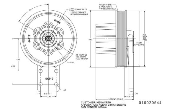 010020544 - Kit Masters - Fan Hub Assy