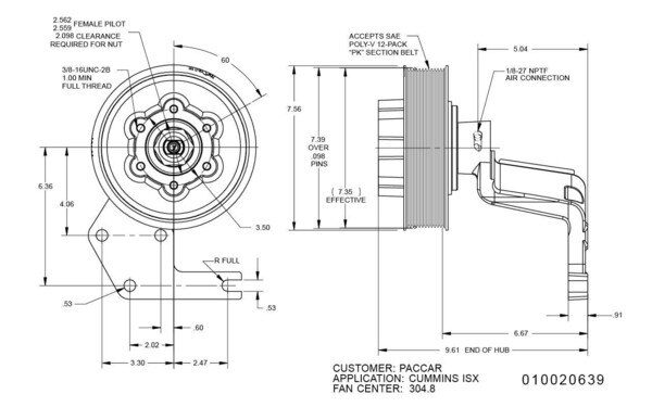 010020639 - Kit Masters - Fan Hub Assy