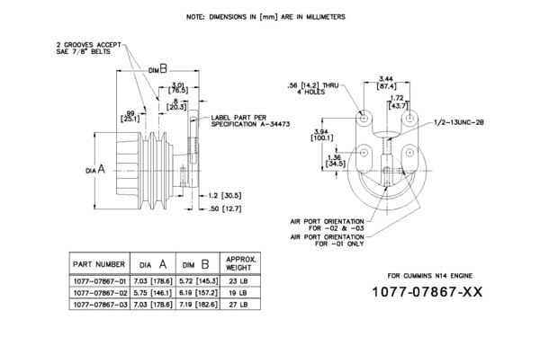 1077-07867-02 - Kit Masters - Fan Hub Assy
