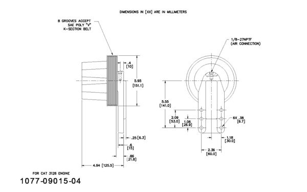 1077-09015-04 - Kit Masters - Fan Hub Assy