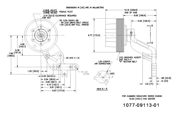 1077-09113-01 - Kit Masters - Fan Hub Assy