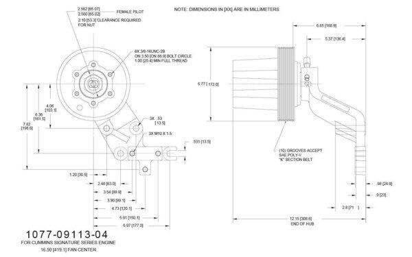 1077-09113-04 - Kit Masters - Fan Hub Assy