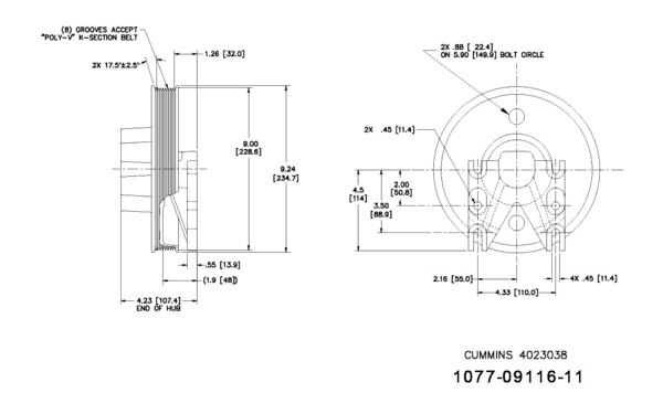 1077-09116-11 - Kit Masters - Fan Hub Assy