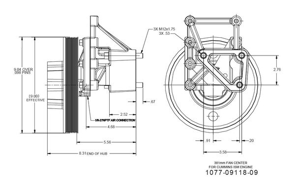 1077-09118-09 - Kit Masters - Fan Hub Assy