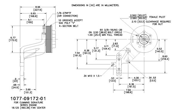1077-09172-01 - Kit Masters - Fan Hub Assy