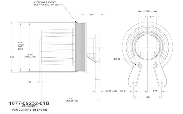1077-09252-01B - Kit Masters - Fan Hub Assy