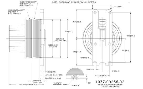 1077-09255-02 - Kit Masters - Fan Hub Assy