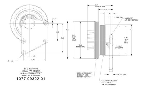 1077-09322-01 - Kit Masters - Fan Hub Assy