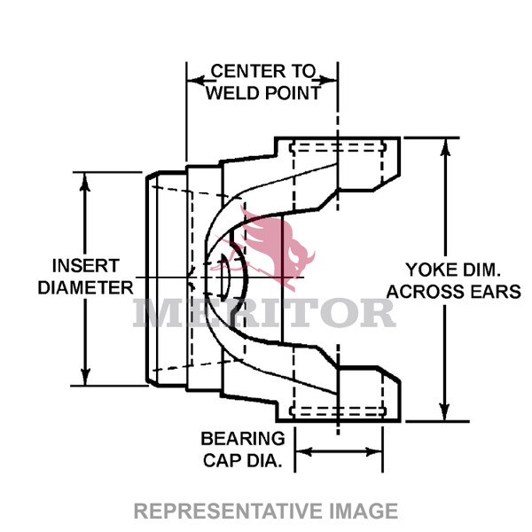 141N28367 - Meritor - Driveline - Weld Yoke