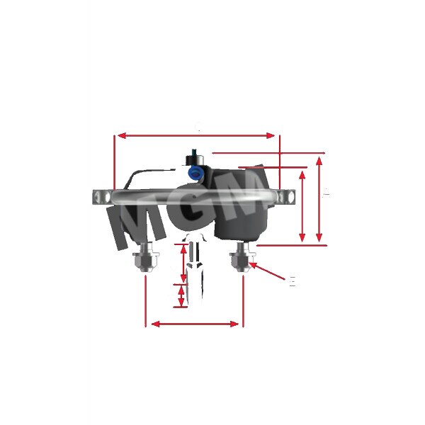 1428901 - Mgm Brakes - Service Chamber-With Welded Y