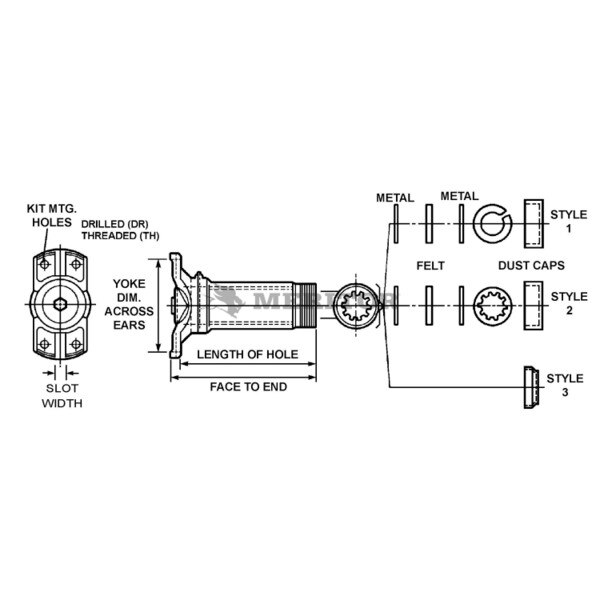 58WBLS2841A - Meritor - Driveline - Slip Yoke