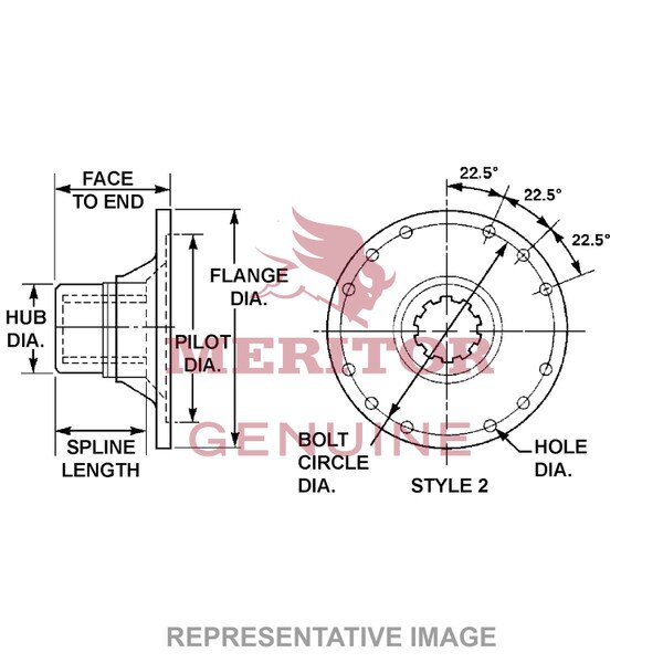 5WCS3823A2 - Meritor - End Yoke - Companion Flange