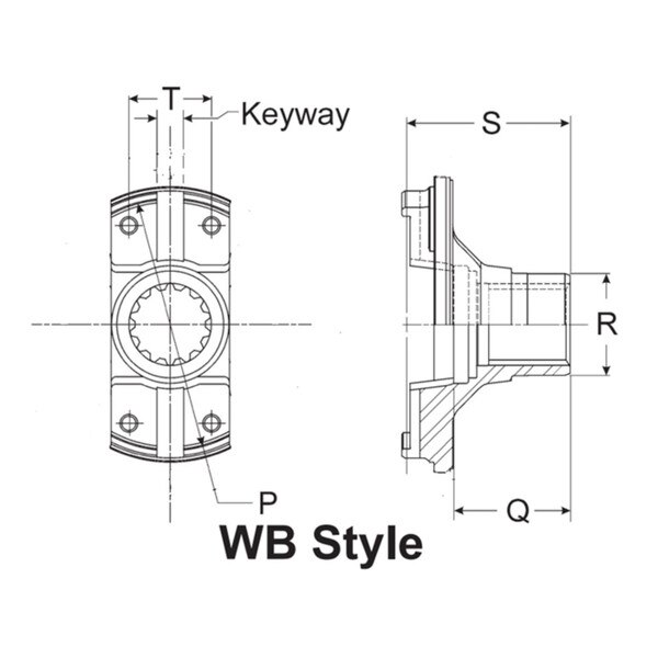 8C-4-151 - Dana - Wing Brg End Yoke