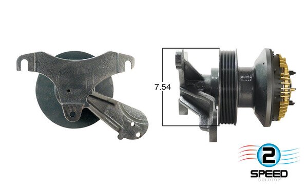 99223-2 - Kit Masters - 2 - Speed Re-Manufactured Fan Clutch 2.56" Pilot